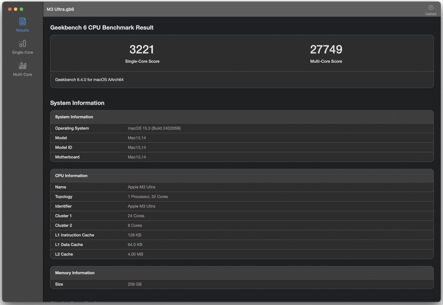 M3 Ultra Benchmarks Leak Online - Low End MacLow End Mac