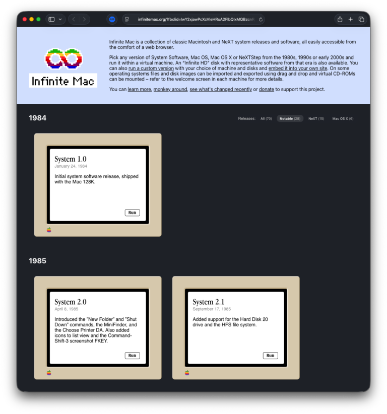 InfiniteMac: Run classic Mac OS in your browser - Low End MacLow End Mac