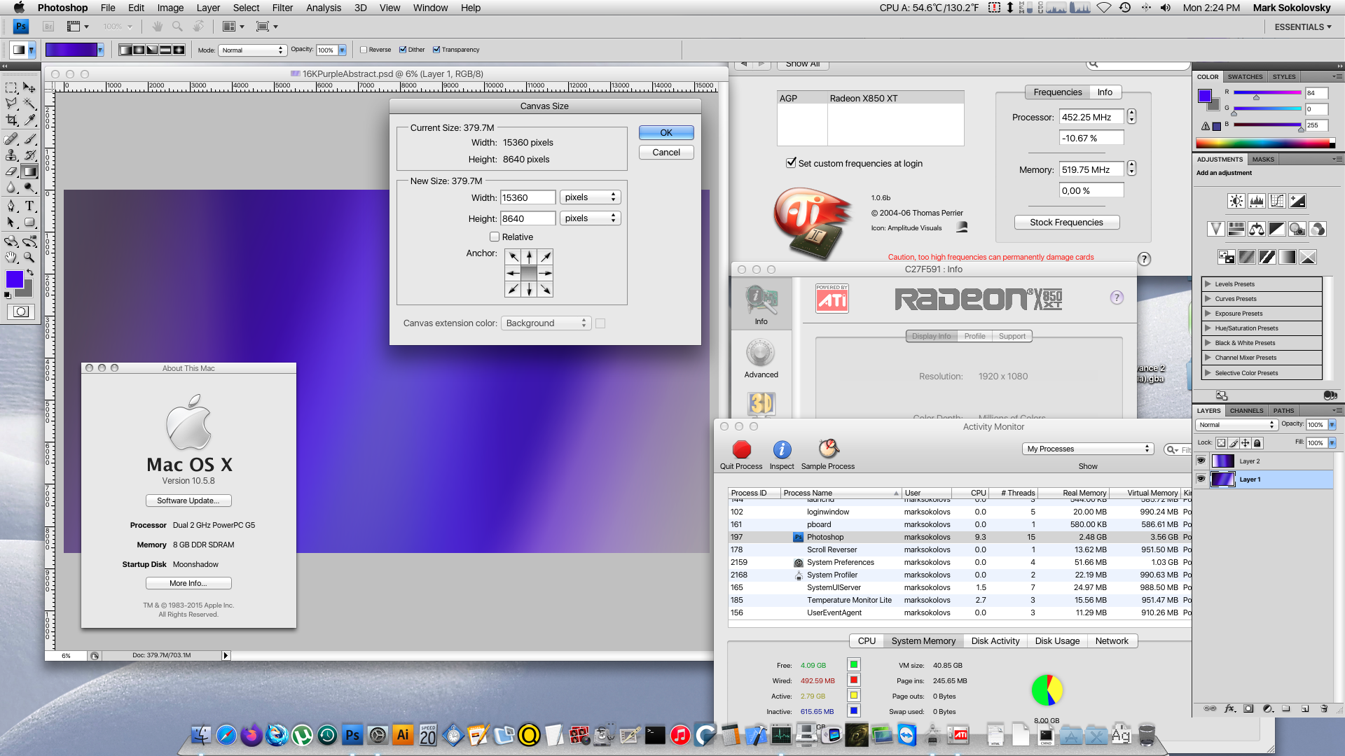Working with 16K Images on a Power Mac G5 - Low End MacLow End Mac