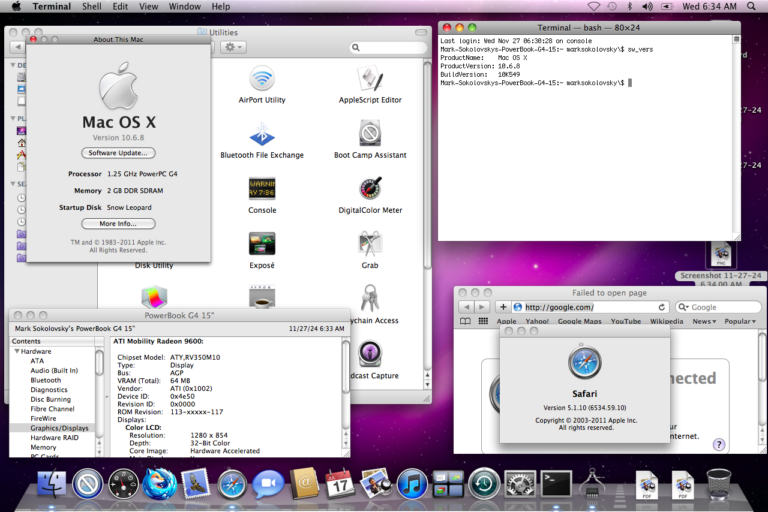 Mac OS X Snow Leopard 10.6 - 10.6.8 for PowerPC - Low End MacLow End Mac