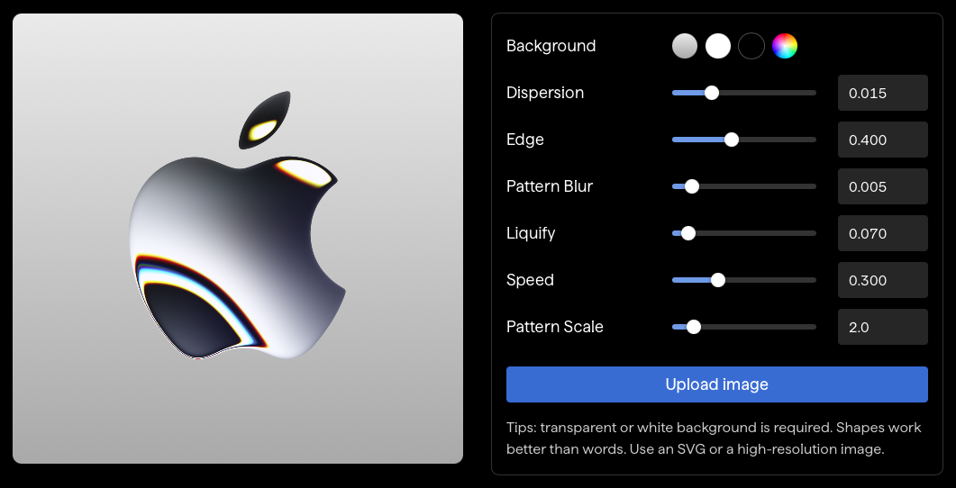 Liquid Metal Apple logo iPhone 16e – turn your logo into Liquid Metal ...