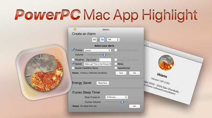 PowerPC Mac App Highlight: iAlarm - Wake up with your Vintage Mac - Low End MacLow End Mac
